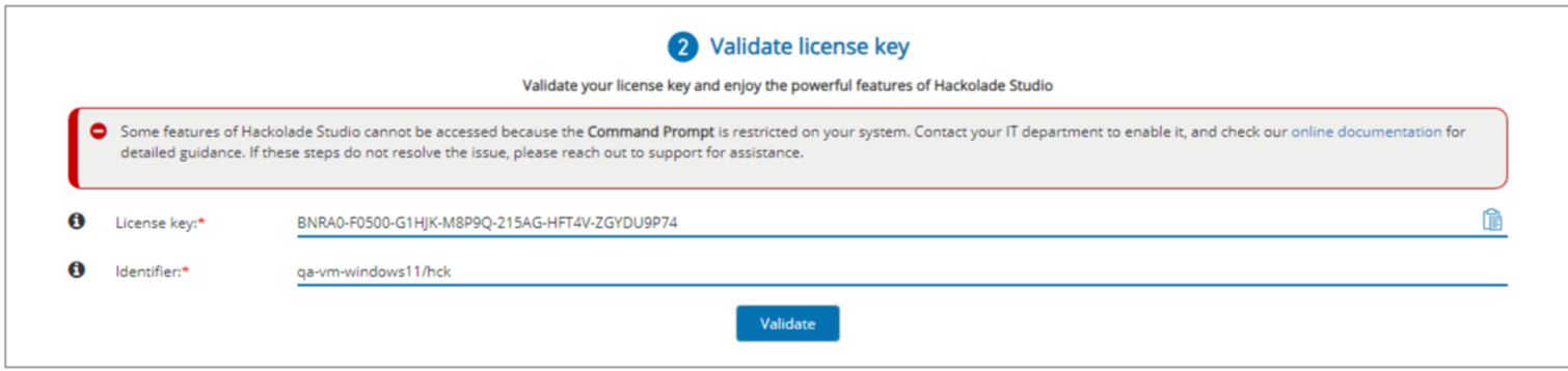 Error message: spawn UNKNOWN